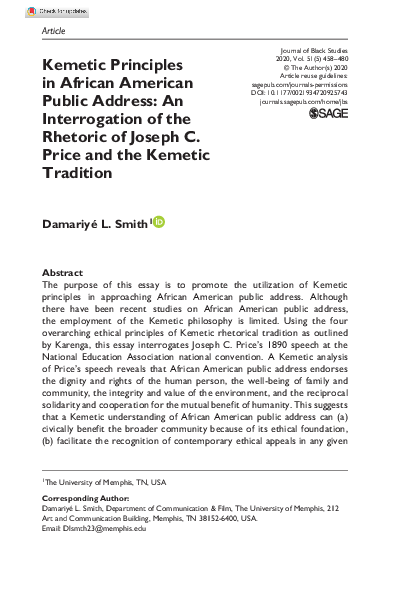 (PDF) Kemetic Principles in African American Public Address: An ...