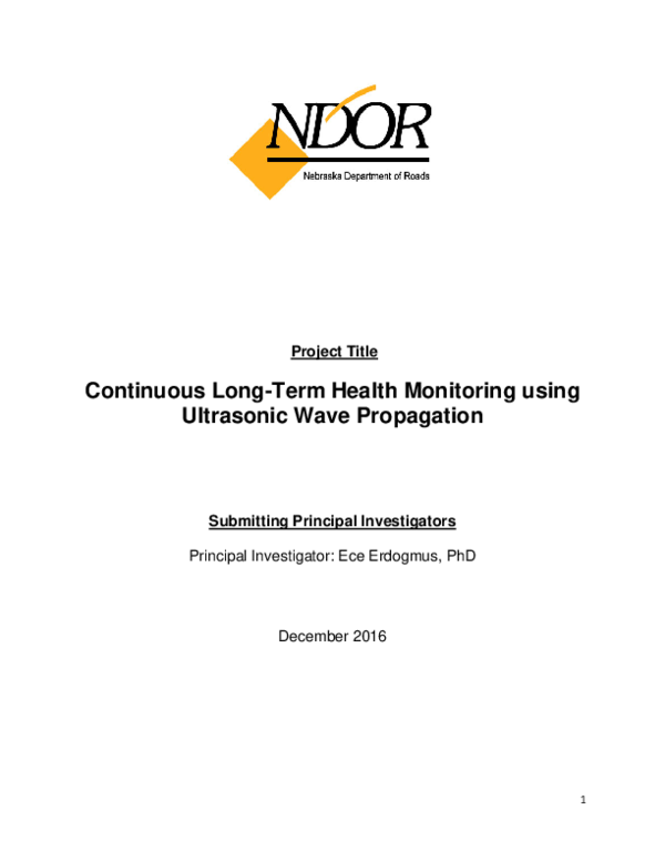 (PDF) Continuous Long-Term Health Monitoring using Ultrasonic Wave ...