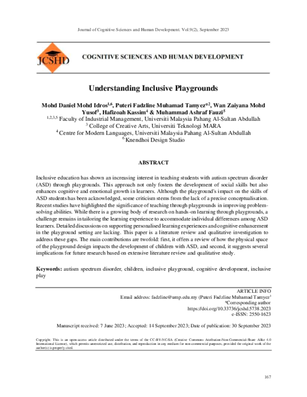 (PDF) Understanding Inclusive Playgrounds