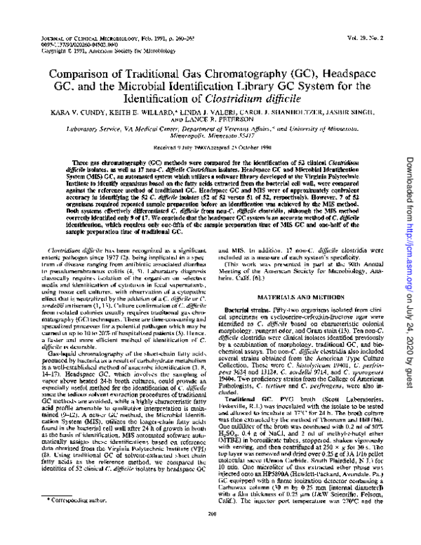 (PDF) Comparison of traditional gas chromatography (GC), headspace GC ...