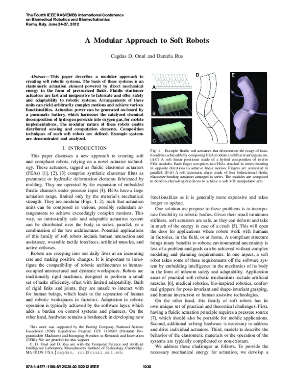 (PDF) A modular approach to soft robots