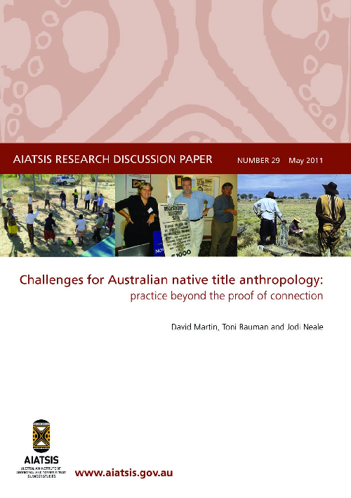 (PDF) Challenges for Australian native title anthropology: practice ...