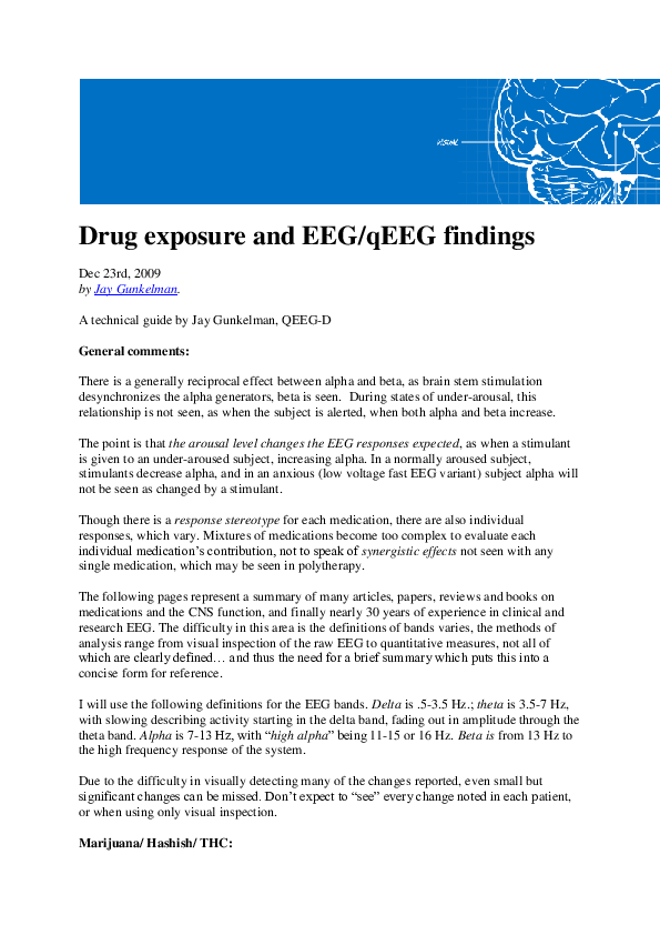 (PDF) Drug exposure and EEG / qEEG findings