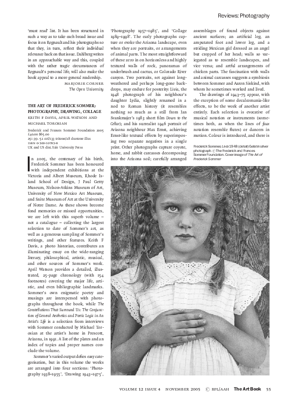 (PDF) The Art of Frederick Sommer: Photography, Drawing, Collage