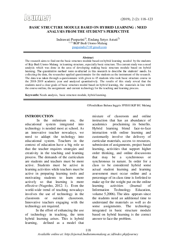 Pdf Basic Structure Module Based On Hybrid Learning 3823