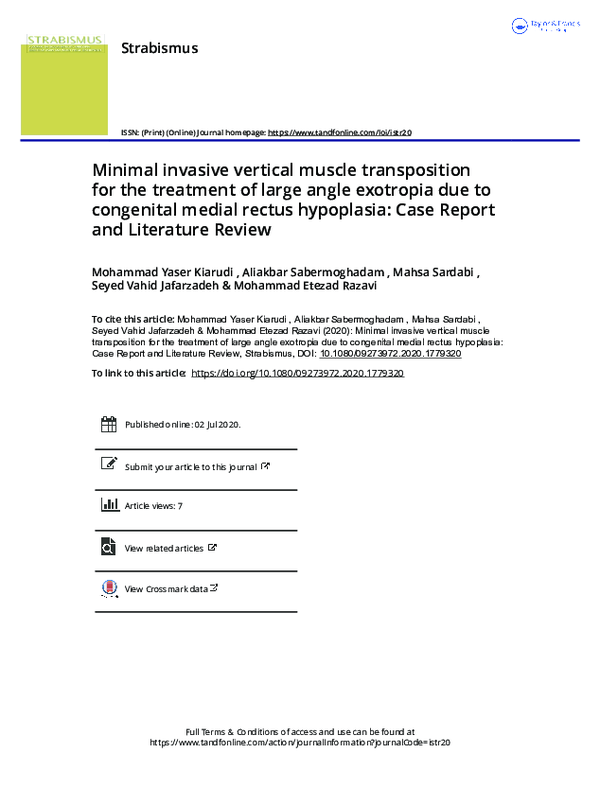 (PDF) Minimal invasive vertical muscle transposition for the treatment ...