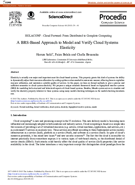 (PDF) A BRS-Based Approach to Model and Verify Cloud Systems Elasticity