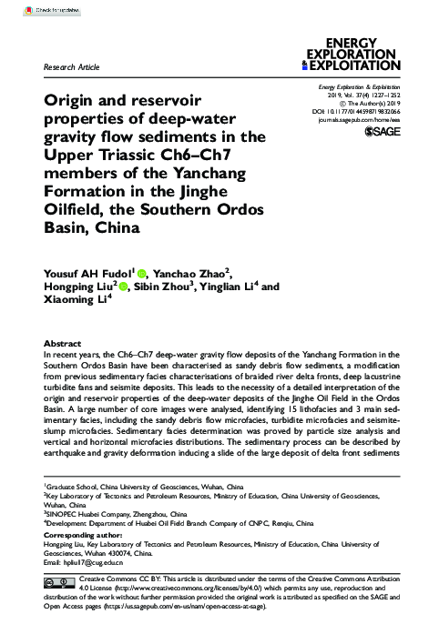 (PDF) Origin and reservoir properties of deep-water gravity flow sediments in the Upper Triassic ...