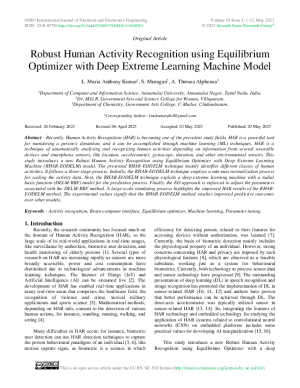(PDF) Robust Human Activity Recognition using Equilibrium Optimizer ...