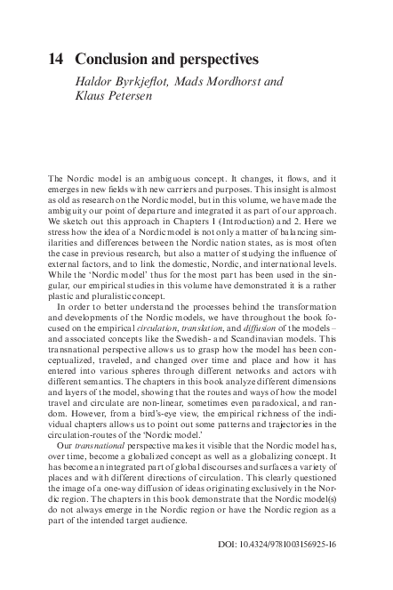 (PDF) Conclusion and perspectives