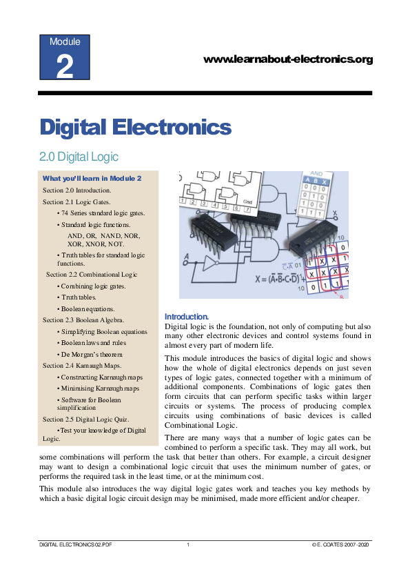 (PDF) 2.0 Digital Logic