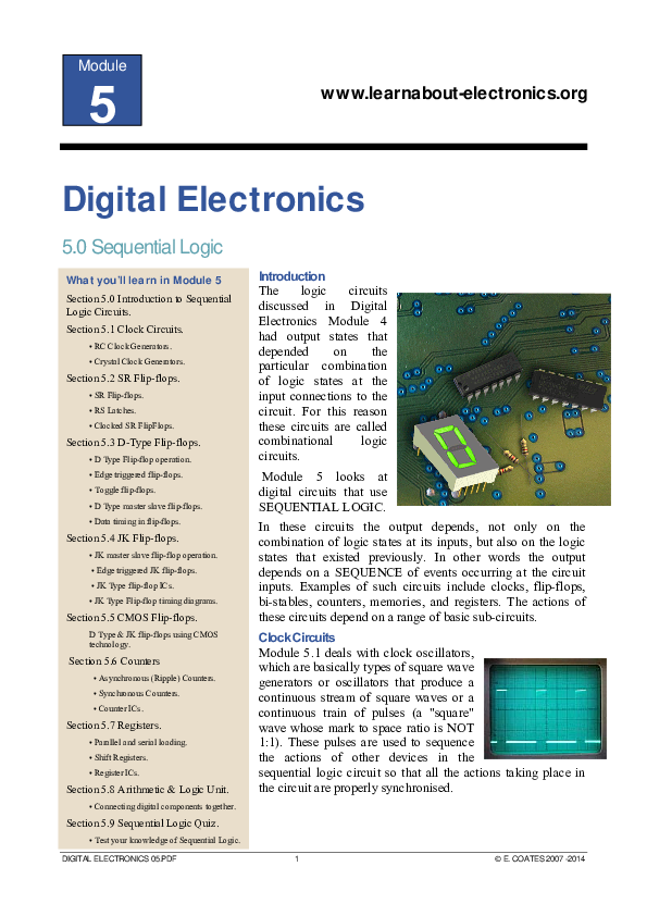 (PDF) Digital Electronics Module