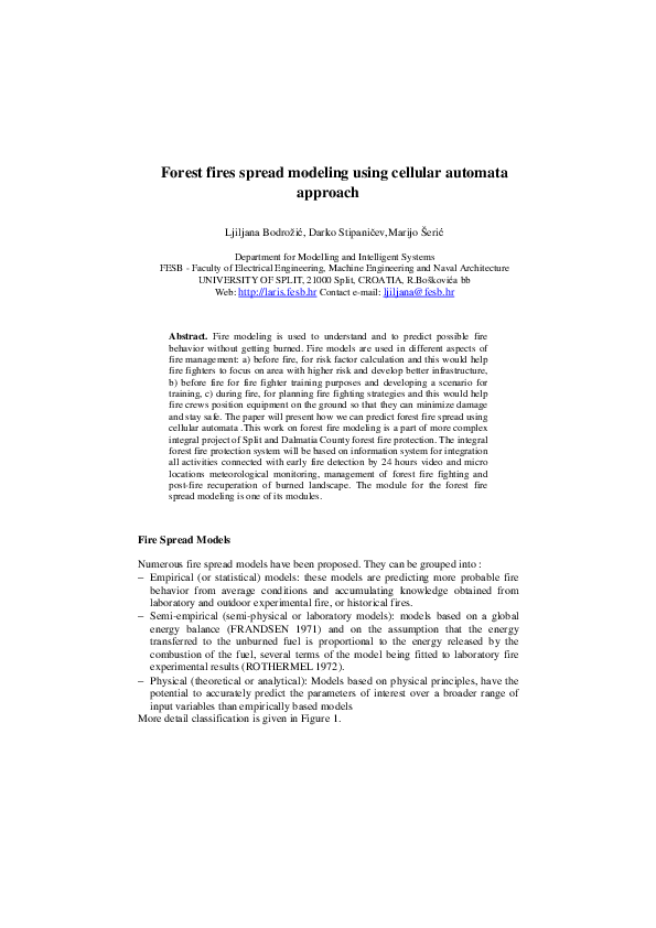 (PDF) Forest fires spread modeling using cellular automata approach ...