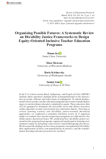 (PDF) Organizing Possible Futures: A Systematic Review on Dis/ability ...