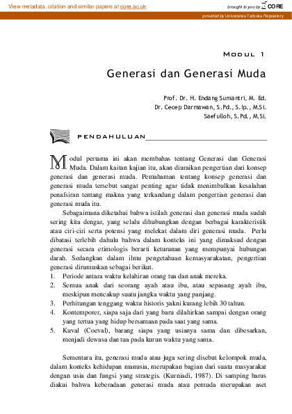 (PDF) Pembinaan Generasi Muda