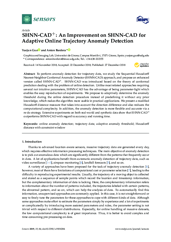 (PDF) SHNN-CAD+: An Improvement on SHNN-CAD for Adaptive Online Trajectory Anomaly Detection ...