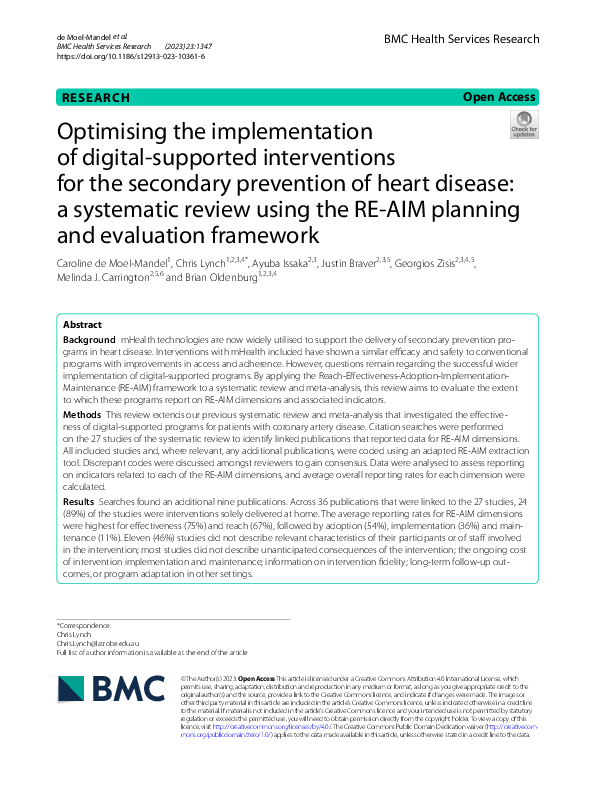 (PDF) Optimising the implementation of digital-supported interventions for the secondary ...