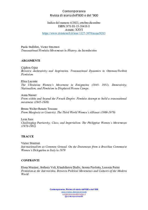 (PDF) Transnational Feminist Movements in History (19th-20th centuries ...