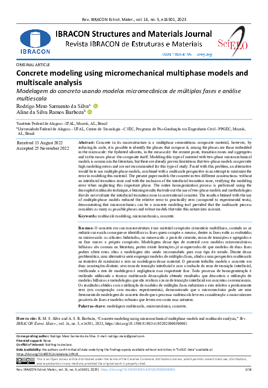 (PDF) Concrete modeling using micromechanical multiphase models and multiscale analysis