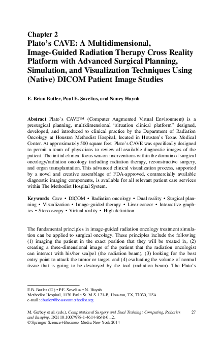 (PDF) Plato’s CAVE: A Multidimensional, Image-Guided Radiation Therapy ...