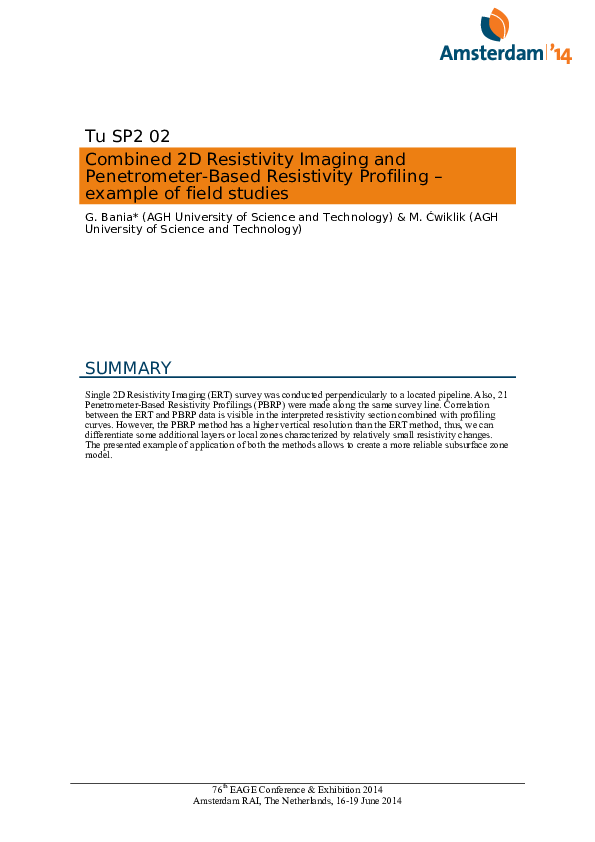 (PDF) Combined 2D Resistivity Imaging and Penetrometer-Based ...