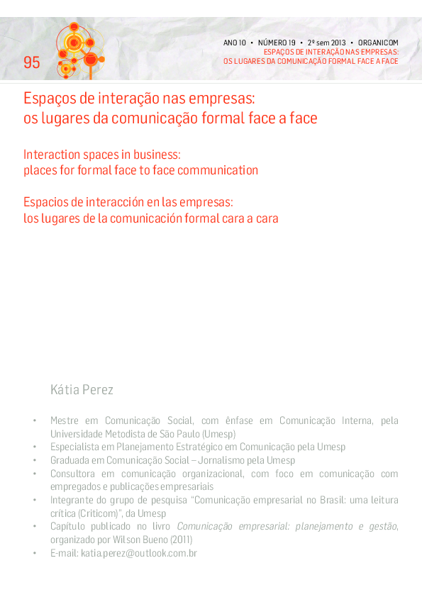 (PDF) Espacios de interacción en las empresas: los lugares de la ...