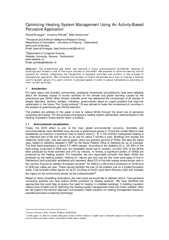 (PDF) Optimizing Heating System Management Using An Activity-Based Pervasive Application