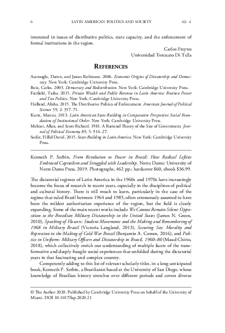 (PDF) Kenneth P. Serbin. From Revolution to Power in Brazil: How ...