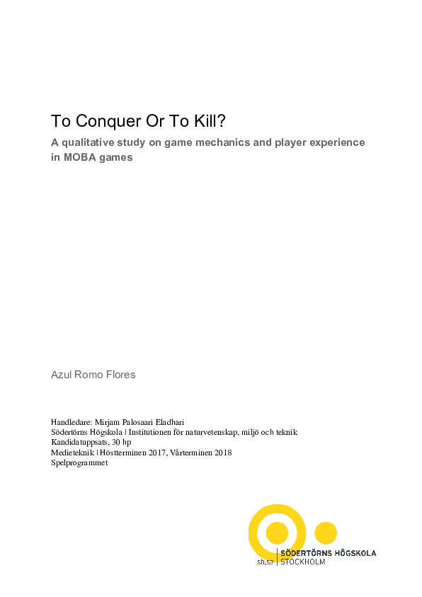 (PDF) To Conquer Or To Kill? : A qualitative study on game mechanics ...