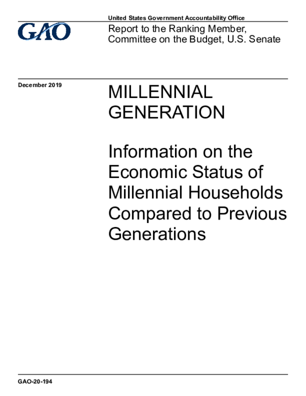 (PDF) Millennial Generation: Information on the Economic Status of ...