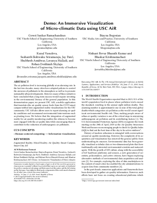 (PDF) An Immersive Visualization of Micro-climatic Data using USC AiR ...