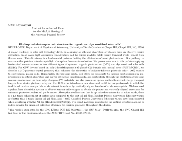 (PDF) Bio-Inspired electro-photonic structure for organic and dye ...