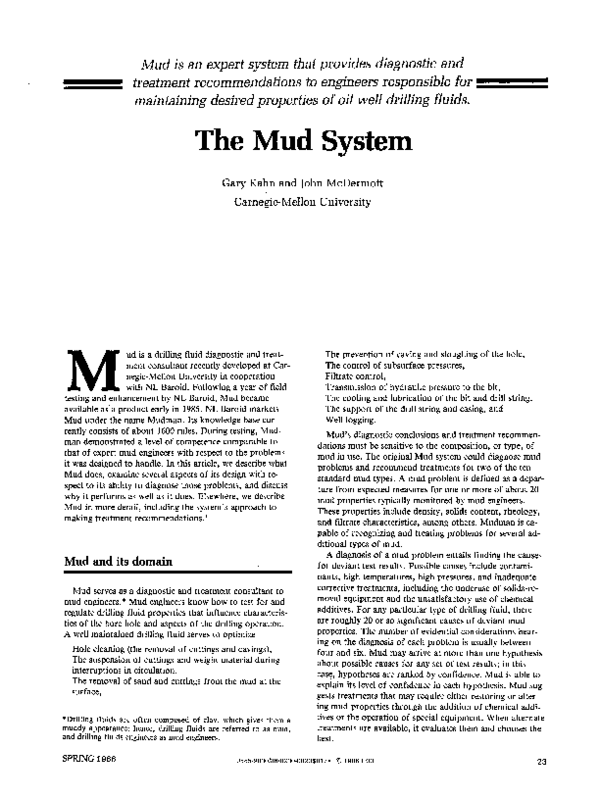 (PDF) The Mud System