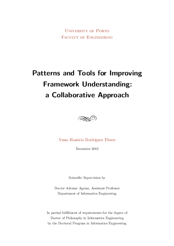 (PDF) Patterns and Tools for Improving Framework Understanding: A Collaborative Approach