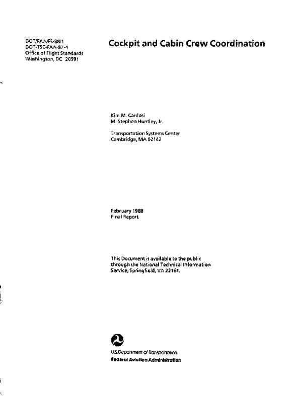 (PDF) Cockpit and Cabin Crew Coordination