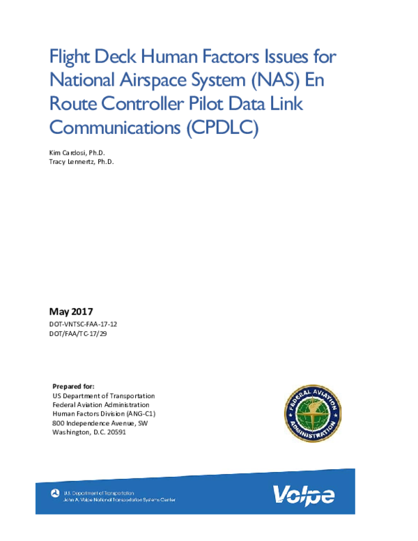 (PDF) Flight Deck Human Factors Issues for National Airspace System ...