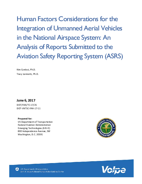 (PDF) Human factors considerations for the integration of unmanned ...
