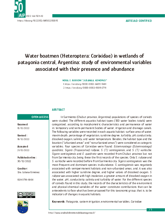 (PDF) Barqueros de agua (Heteroptera: Corixidae) en humedales de la ...