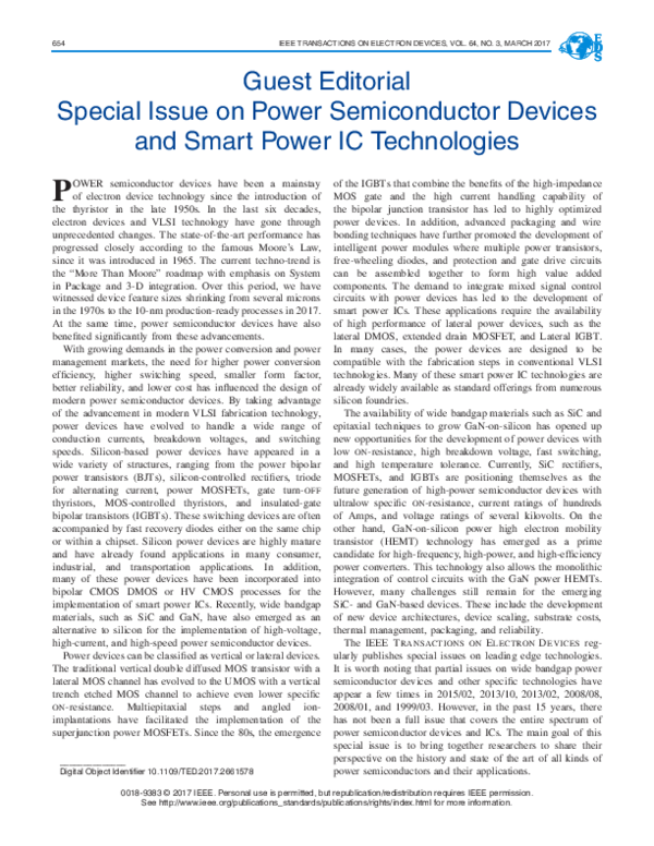 (PDF) Guest Editorial Special Issue on Power Semiconductor Devices and ...