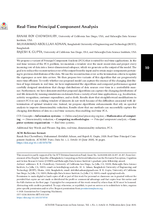 (PDF) Real-Time Principal Component Analysis