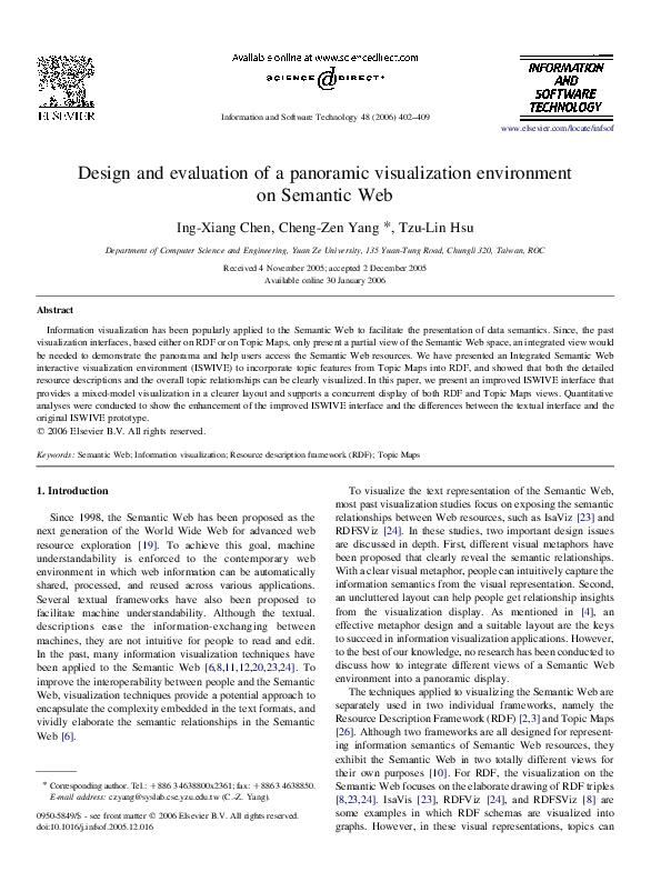 (PDF) Design and evaluation of a panoramic visualization environment on Semantic Web