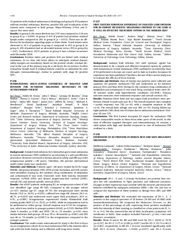 (PDF) First Eastern European experience of isolated limb infusion for ...