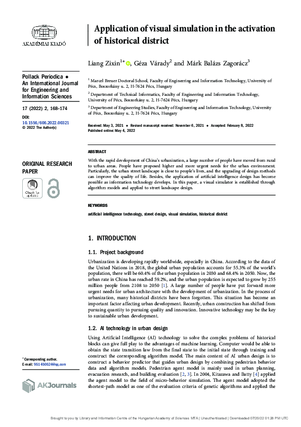 (PDF) Application of visual simulation in the activation of historical ...