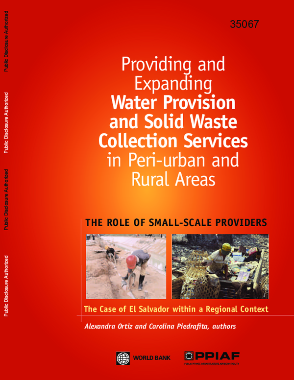 (PDF) Providing and expanding water provision and solid waste ...