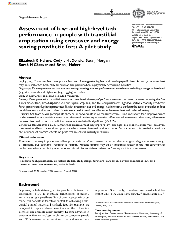 (PDF) Assessment of low- and high-level task performance in people with ...