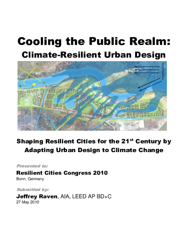 (PDF) Cooling the Public Realm: Climate-Resilient Urban Design
