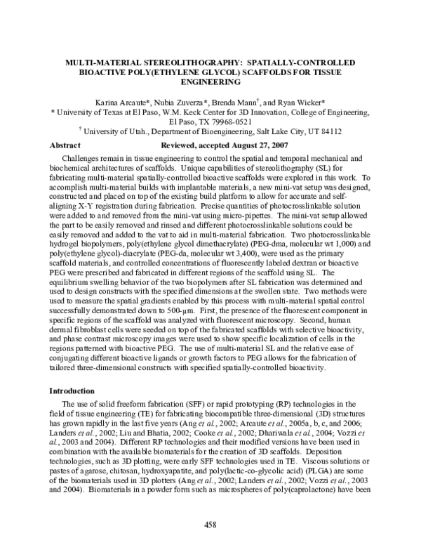 (PDF) Multi-material stereolithography