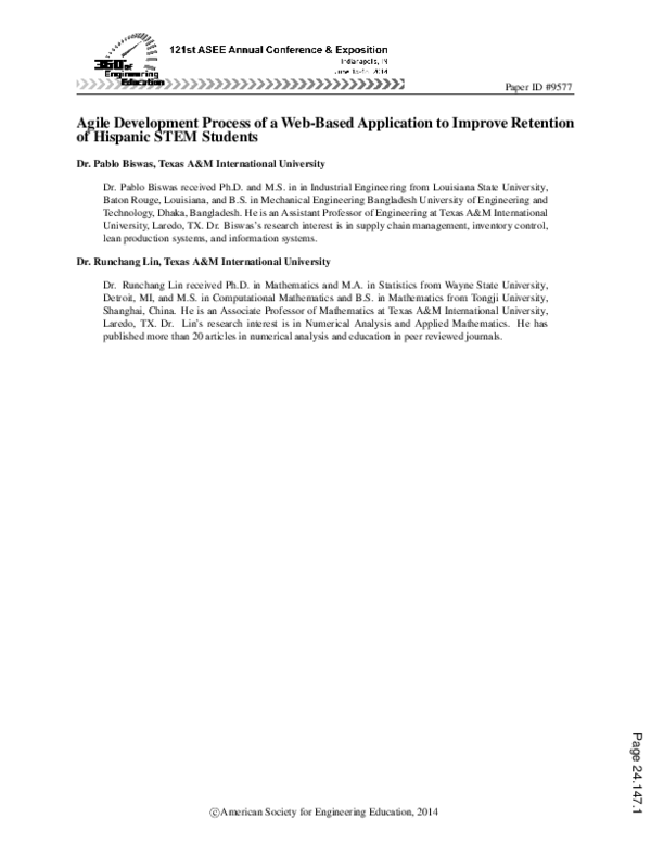 (PDF) Agile Development Process of a Web-Based Application to Improve ...