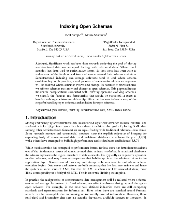 (PDF) Indexing Open Schemas