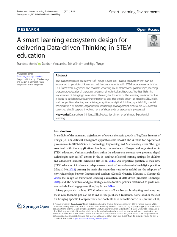 (PDF) A smart learning ecosystem design for delivering Data-driven ...